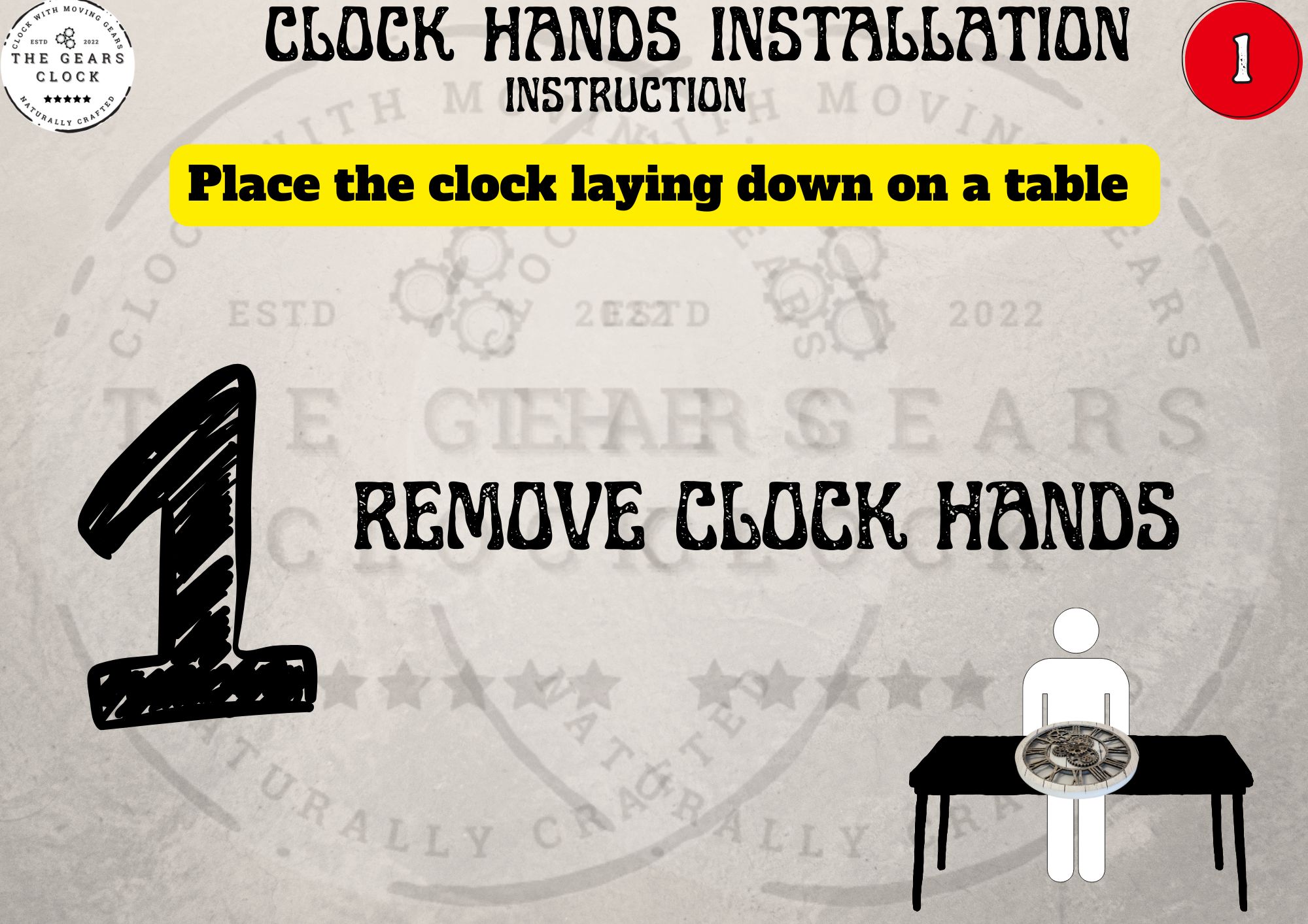 How to replace or switch the clock hands on your clock – The Gears Clock